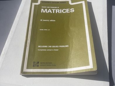 Frank Ayres Matrices 2nd Edition For Sale in Buncrana, Donegal from ...