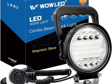 Magnetic Led Light Bar12v Portable Magnetic Base Round Led Light Pod ...