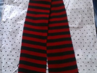 Black And Red Striped Emo Indie Alternative Grunge Punk Scarf For Sale ...