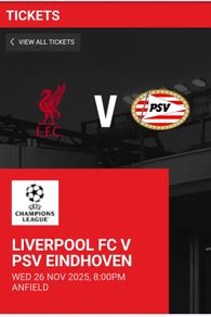 Liverpool Vs Psv For Sale in Lucan, Dublin from Mick,
