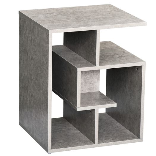 Modern 3 Tier Side Table End Table Open Storage Shelves Living Room ...
