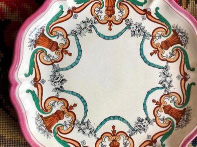 Victorian Pink Edge Fluted Plates For Sale in Slane, Meath from ...