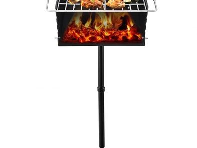 Outdoor Park Style Grill 16 X 16 Inch Park Style Charcoal Grill Carbon ...