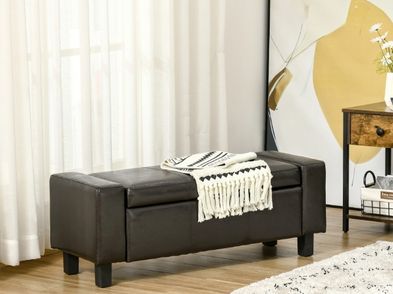 Pu Leather Upholstered Flip Lip Ottoman Black For Sale in Dublin 1 ...