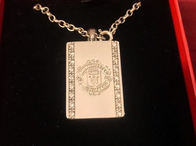 Unveil Your Red Devil Pride1997 Manchester United Silver Pendant Chain ...