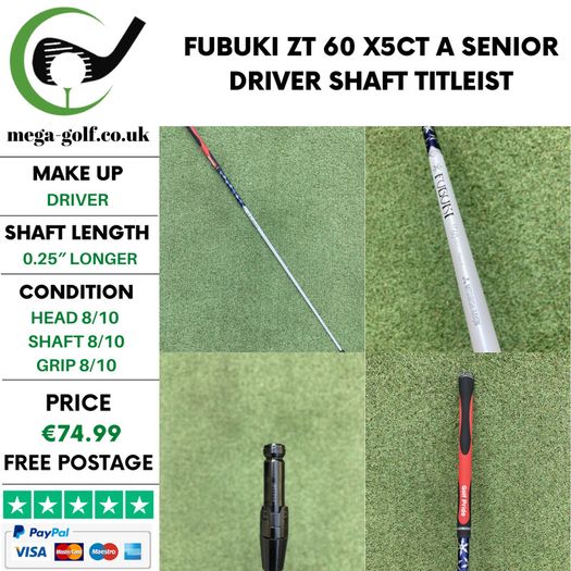Fubuki Zt 60 X5ct A Senior Driver Shaft Titleist For Sale in Cookstown ...