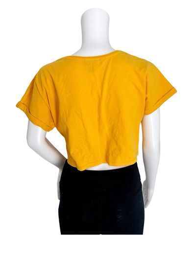 Pre Owned Primark Yellow Crop Tee For Sale in Drogheda, Louth from Olivia24