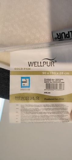 Foam Mattress Wellpur Gold F120 For Sale in Clongriffin, Dublin from ...