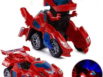 Electric Automatic Dinosaur Transforming Car With Flashing Lights And ...