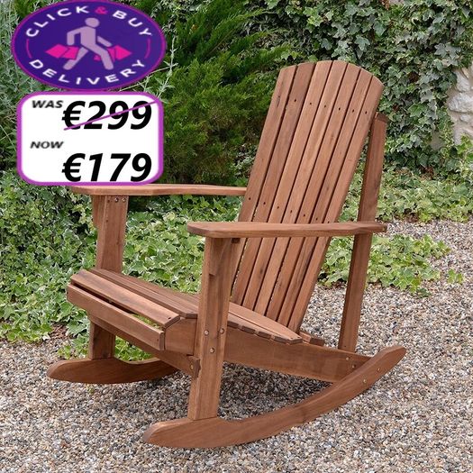 New 100 Hardwood Outdoor Rocking Chairs Weather Resistant Oiled Stained ...