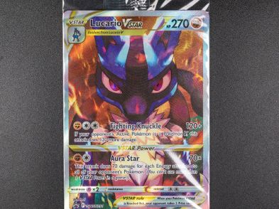 Lucario Vstar Swsh291 New Sealed Textured Full Art Ultra Rare Holo Swsh ...