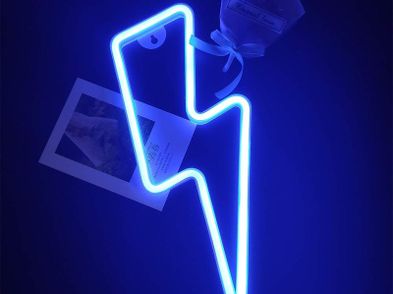 Blue Lightning Neon Light Lightning Bolt Neon Signs Blue Lightning ...
