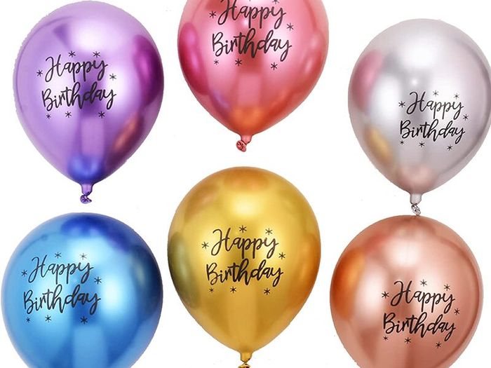Happy Birthday Metallic Balloons40 Pcs 12 Inch Shiny Metallic Balloon ...