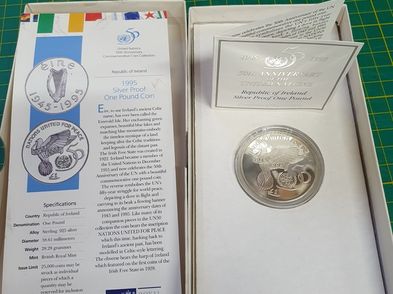 Ireland 1995 50th Anniversary Of The United Nations Coin For Sale in ...
