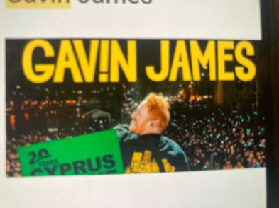 Gavin James Cork 3rd Nov For Sale in Carrigaline, Cork from martinafitz
