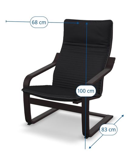 Ikea Black Poang Chair For Sale in Lucan, Dublin from carolol