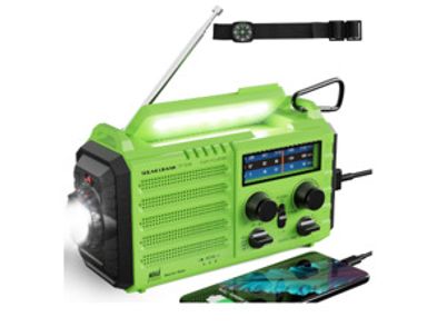 Hand Crank Emergency Radio And Cr1009 Pro Weather Radio With Big Lcd ...