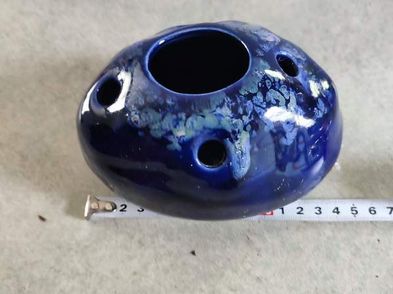 Achill Island Studio Pottery Glazed Blue Flower Bud Vase Irish Hand ...