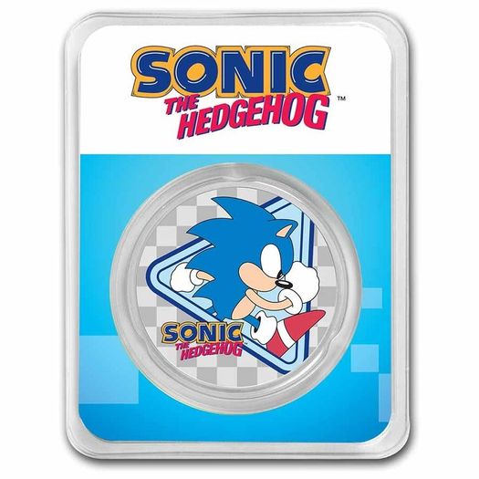2022 1 Oz 2 Nzd Niue Sonic The Hedgehog Silver Colorized Coin For Sale ...