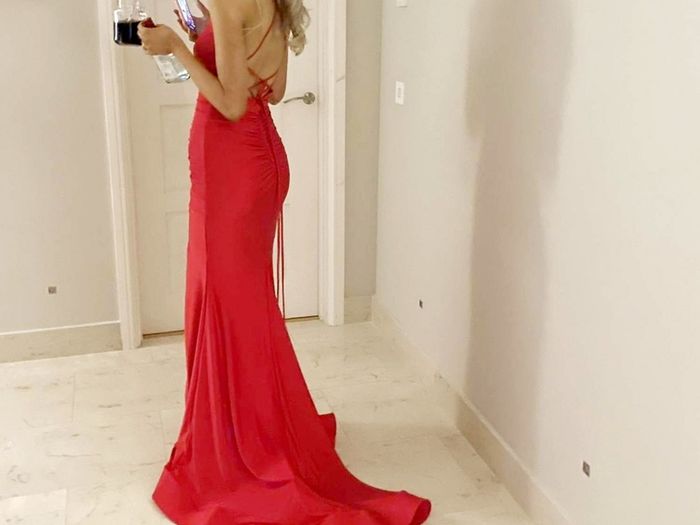 Red Ruched Lace Up Ty Ball Debs Formal Mermaid Dress With Train For ...