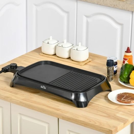Teppanyaki Grill 1600w Non Stick Table Top Grill Barbecue Hot Plate ...