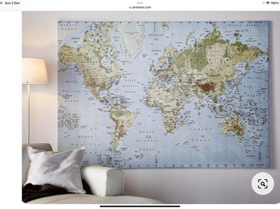 Large Canvas World Map For Sale in Knocklyon, Dublin from michaellally