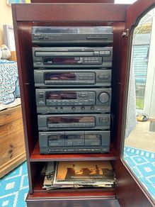 Aiwa Mx Z9100mk Stereo Stack System Hifi Separates Remote Mahogany ...
