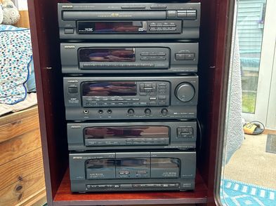 Aiwa Mx Z9100mk Stereo Stack System Hifi Separates Remote Mahogany ...