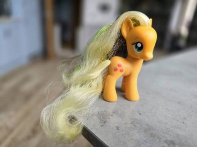 Apple Jack Applejack Tinsel Glitter Brushable 2010 Htf Mlp G4 My Little ...
