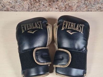 Everlast Powerlock 12 Oz Boxing Gloves Black And Gold For Sale in ...