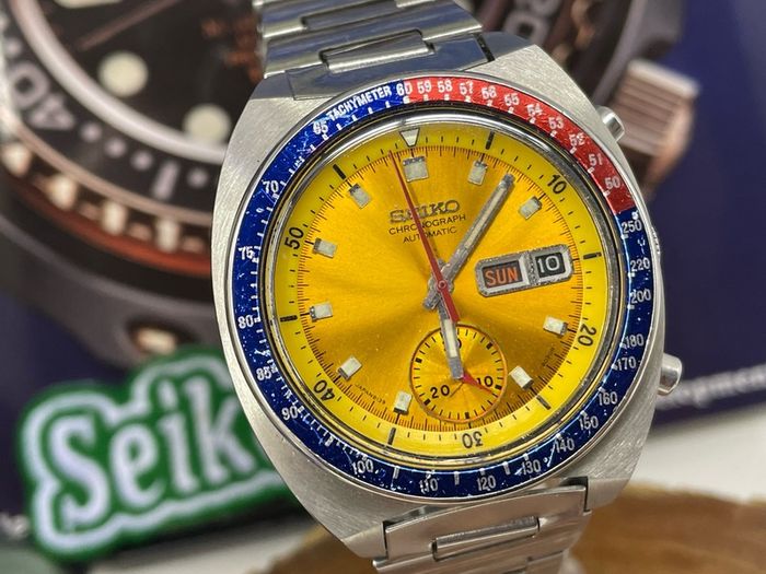Seiko 6139 6002 Golden Dial All Original Pogue Survivor Space Watch ...