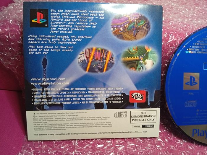 Sly Raccoon Sony Playstation 2 Demo Disc With Original Case Rare Superb ...