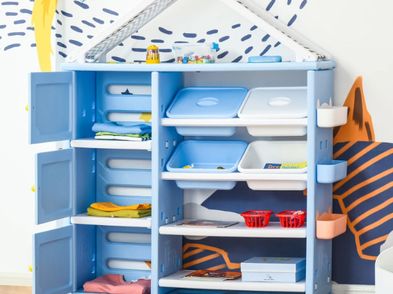 Kids Storage Unit Toy Box Organiser Book Shelf With Shelves Storage ...