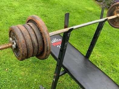 Vintage York 250 Weight Bench Set Retro Home Gym Equipment Classic ...