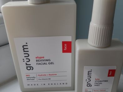Gruum Reviving Facial Gel 100ml And Hydrating Facial Mist 50ml New For ...