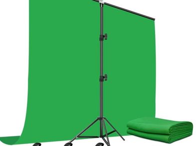 Green Screen Background With Stand 2x2m65x65ft15 X2m Greenscreen ...