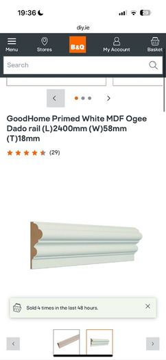 Primed Mdf Dado Rail For Sale in Whitehall, Dublin from Sorcha20