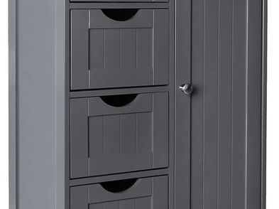 Bathroom Floor Storage Cabinet Freestanding Storage Unit With ...
