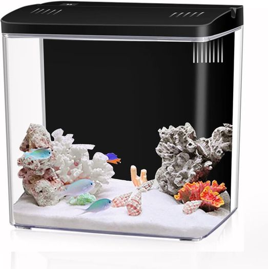 45l Aquarium Starter Kits Small Arcrylic Betta Fish Tank With Led ...