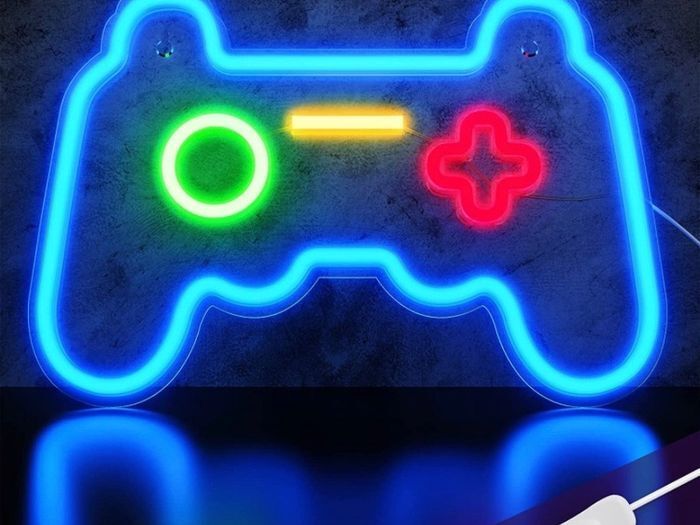 New Game Neon Light Gamepad Shape Led Neon Light Gamer Gifts For Teen ...