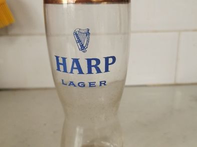 Harp Half Pint Glass For Sale in Kimmage, Dublin from bennyhell09