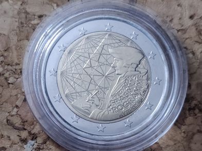 Cyprus 2 Euro Base Metals Uncirculated Coin 2022 35 Years Of Erasmus 2 ...