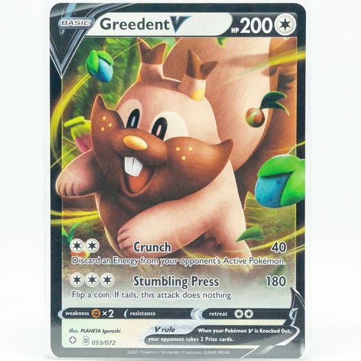 Greedent V 053072 Half Art Ultra Rare Swsh Shining Fates Pokemon Card ...