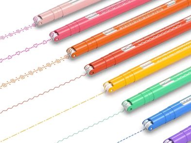 Colored Curve Pens For Note Taking Dual Tip Markers With 5 Different ...