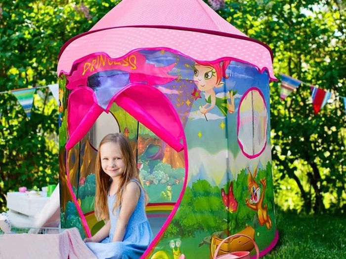 Kids Play Tent Fairy Princess Castle Play Tent For Girls Pop Up Tents ...