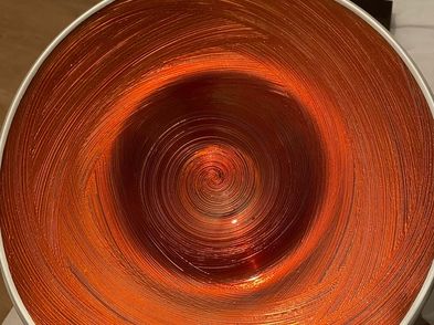 Large Orange Argenesi Bowl In Original Box Never Used For Sale in ...