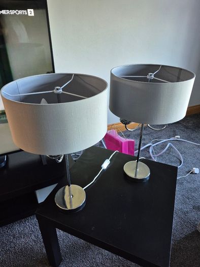 2 X Grey Silver Shade Table Lamp For Sale in Carrickmacross, Monaghan ...