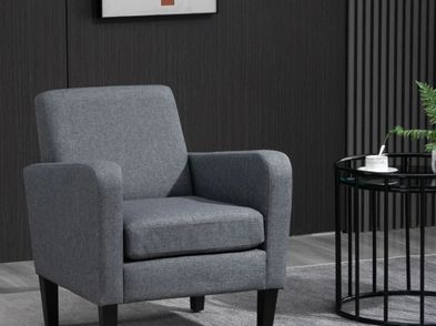 Modern Fabric Accent Chiar Club Armchair Sofa With Padded Seatlight ...