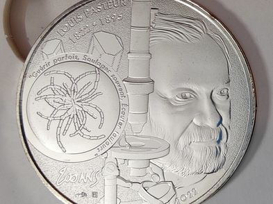 France 10 Euro Silver 333 Uncirculated Coin 2022 Louis Pasteur ...