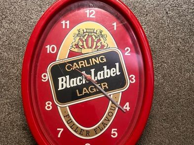 Carling Black Label Lager Clock For Sale in Carrigaline, Cork from KrissirK
